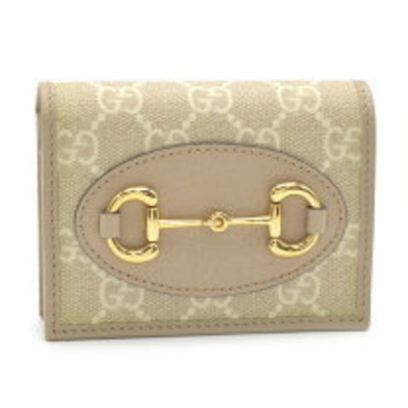 Gucci | Bags | Gucci Horsebit Card Case Wallet Gg Supreme Beige White ...